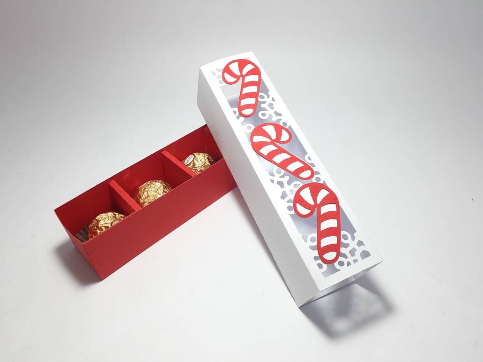 SVG Candy Cane Chocolate Gift Box Svg Cut Files Candy Holder Cricut ...