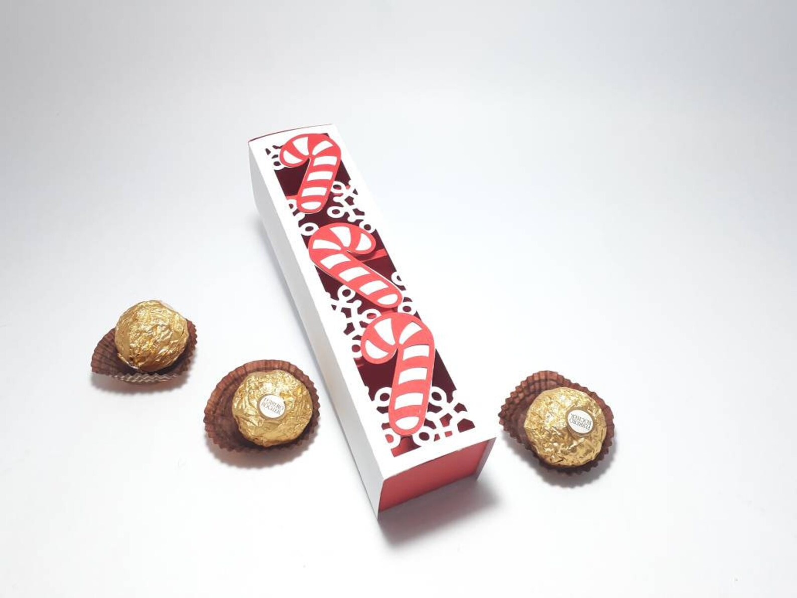 SVG Candy Cane Chocolate Gift Box Svg Cut Files Candy Holder Cricut ...