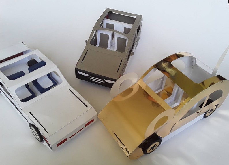 Set of 3 Cars 3d Car Model DIY 3D Car Svg Car Digital | Etsy