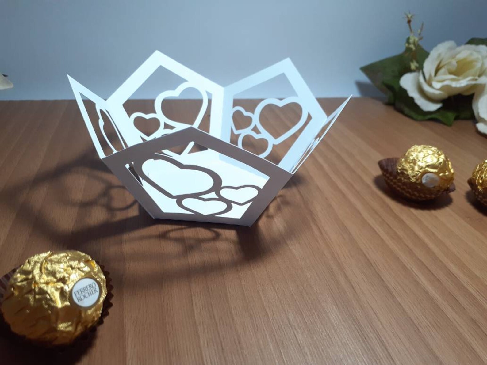 3 SVG Candy Centerpiece Heart Svg Template Treat Box 3d DIY - Etsy