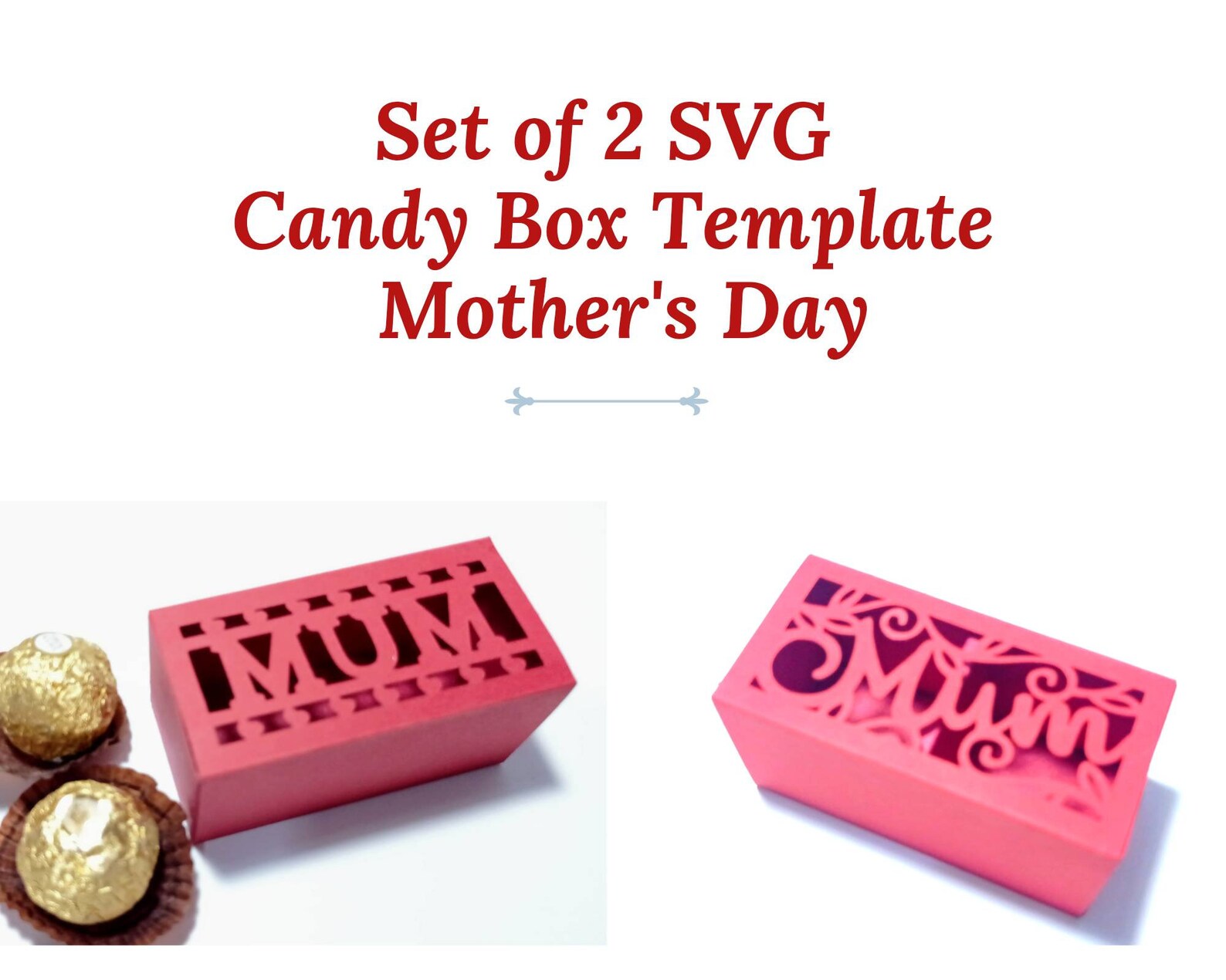 Set of 2 SVG Cutting Files for Mum Mini Candy Boxes Mini Candy Boxes ...