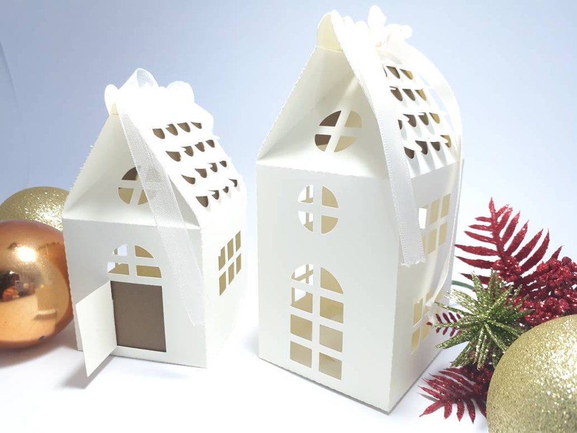 2 SVG Paper House Template Christmas Village Paper House - Etsy