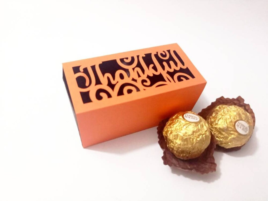 SVG Cut File Thanksgiving Thankful Gift Box Candy Holder Cut File ...