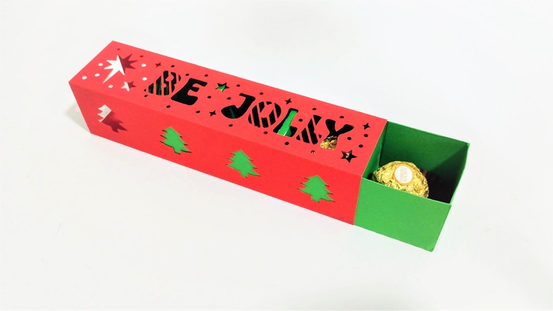 SVG Cut File Chocolate Gift Box Be Jolly Candy Holder Cut File Cricut ...