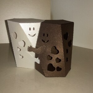 Svg Favor Wedding Scutoid in Love, 3d Paper Template, 3d Papercraft ...