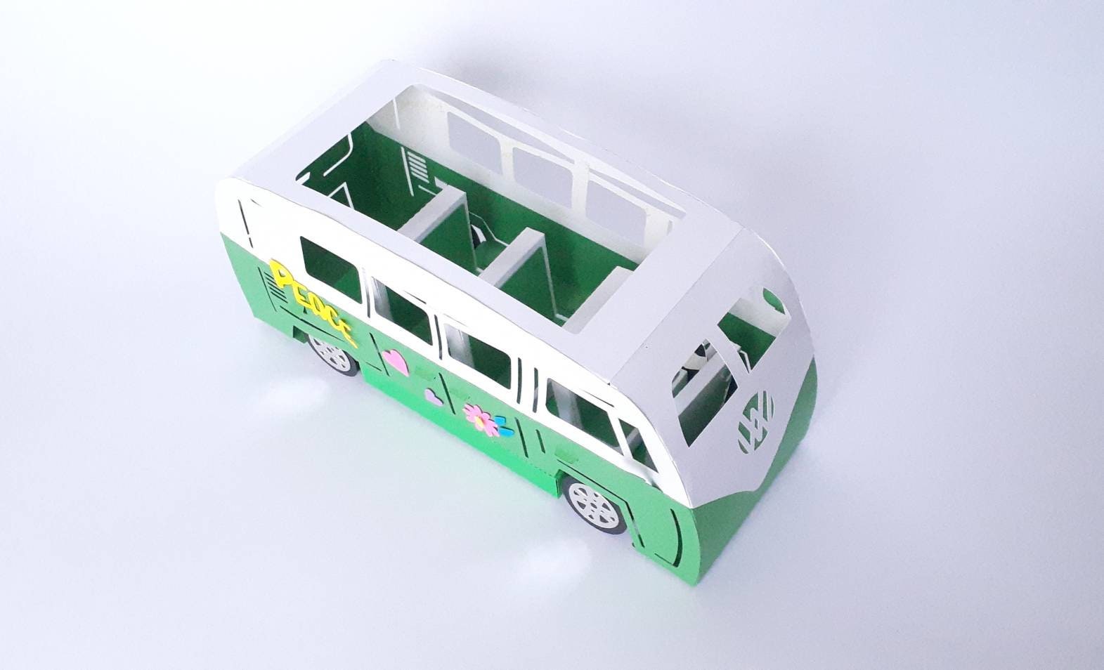 3d Car Model DIY 3D Car Svg Hippie Car Digital Template - Etsy Australia