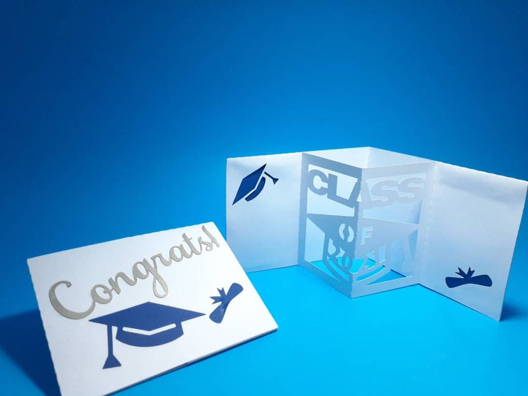 SVG Pop up Graduation Card Class of 2021 Template 3D Paper Lanter ...