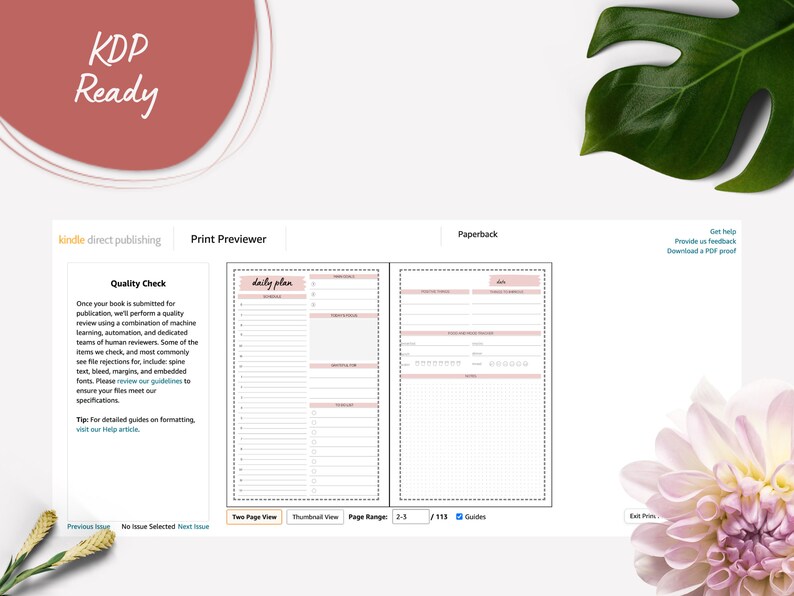 Canva Daily Planner Editable Templates For Journal Canva Kdp Planner