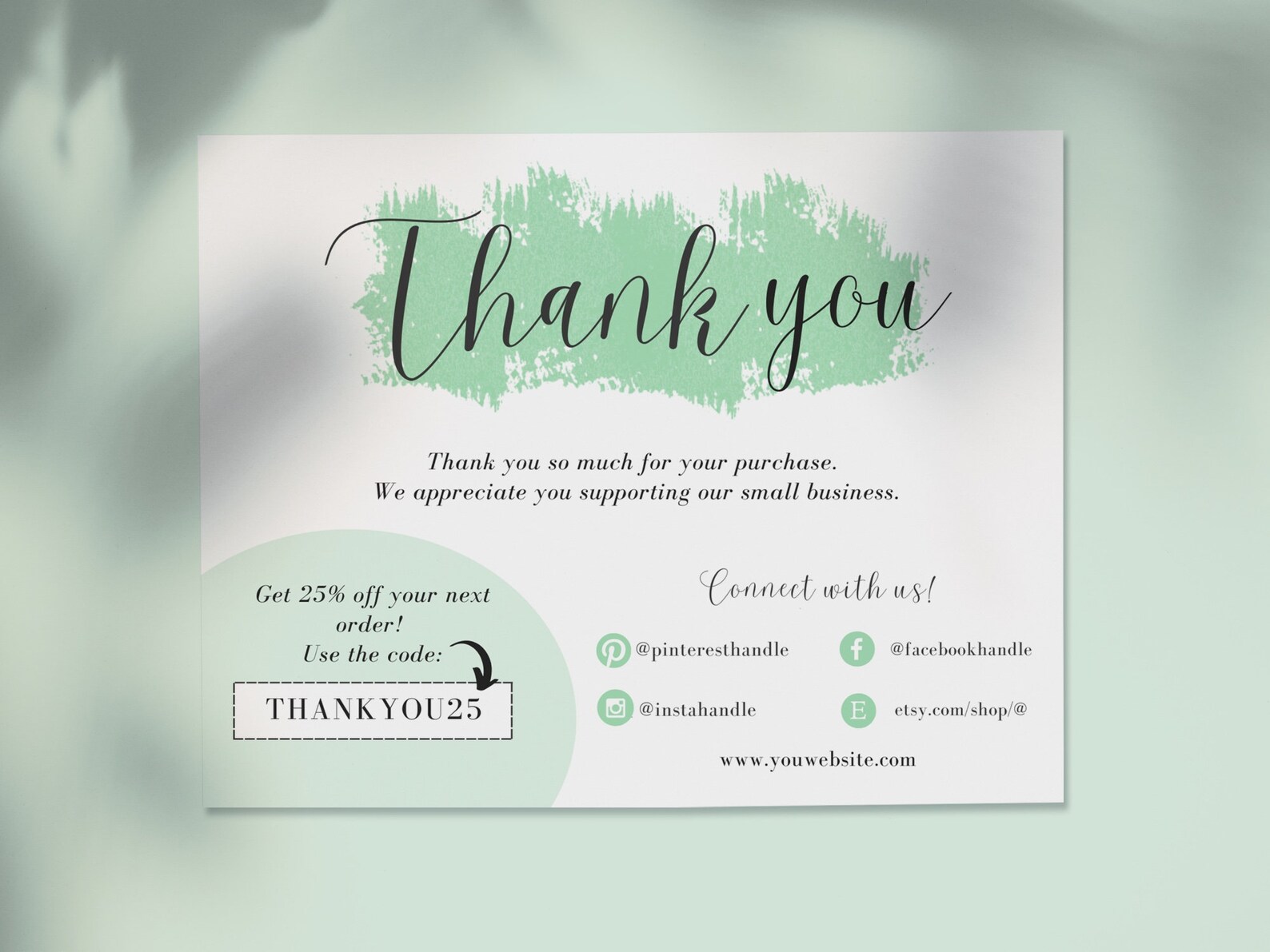 Business Thank You Page Template Fully Editable on CANVA Easy to ...