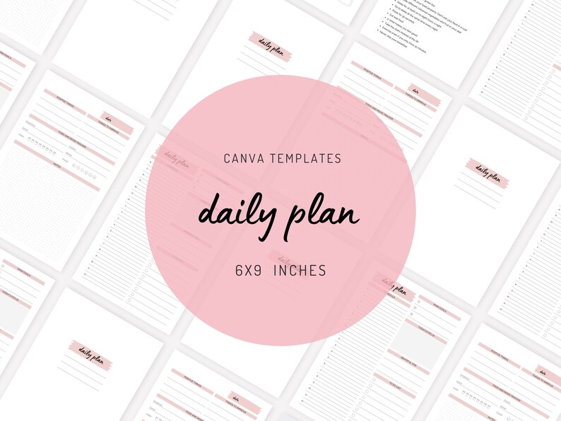 CANVA Daily Planner Editable Templates for Journal | Canva KDP Planner ...