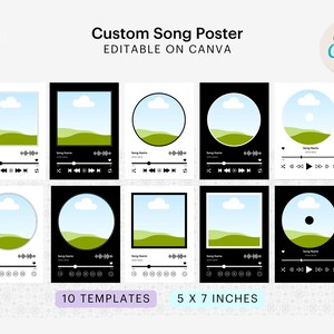 CANVA Custom Song Poster Template | Editable on CANVA | 10 Templates ...