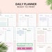 CANVA Template Daily Planner | 7 Days | 6 Styles | Printable PDF | A4 ...