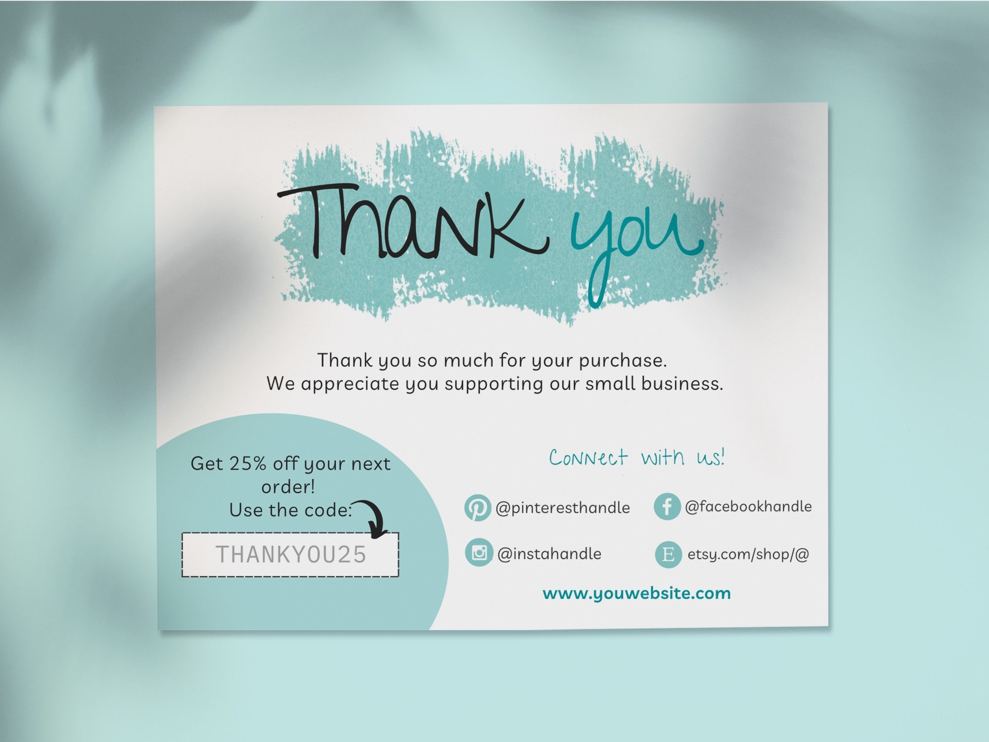 Business Thank You Page Template Fully Editable on CANVA Easy to ...
