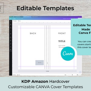 CANVA KDP Hardcover Templates 6x9 for 100, 110, 120, 130, 140, 150, 180 ...