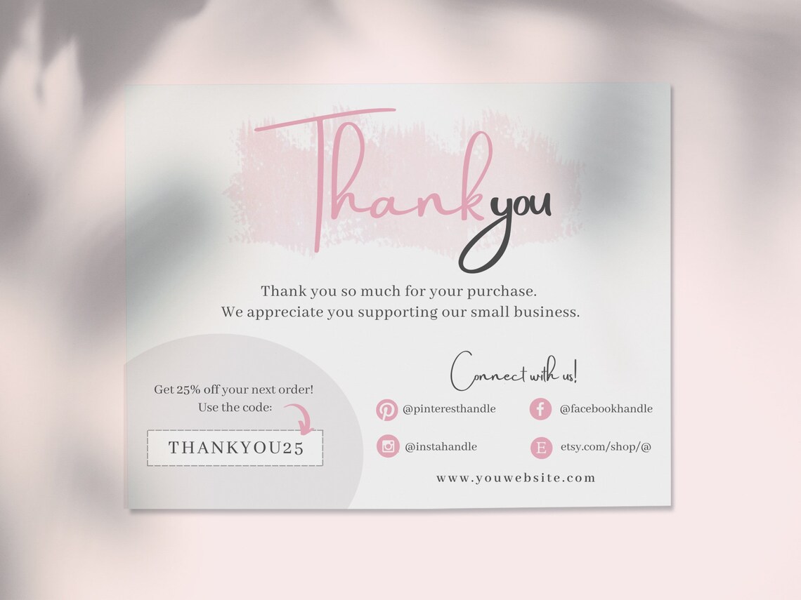 Business Thank You Page Template Fully Editable on CANVA Easy to ...