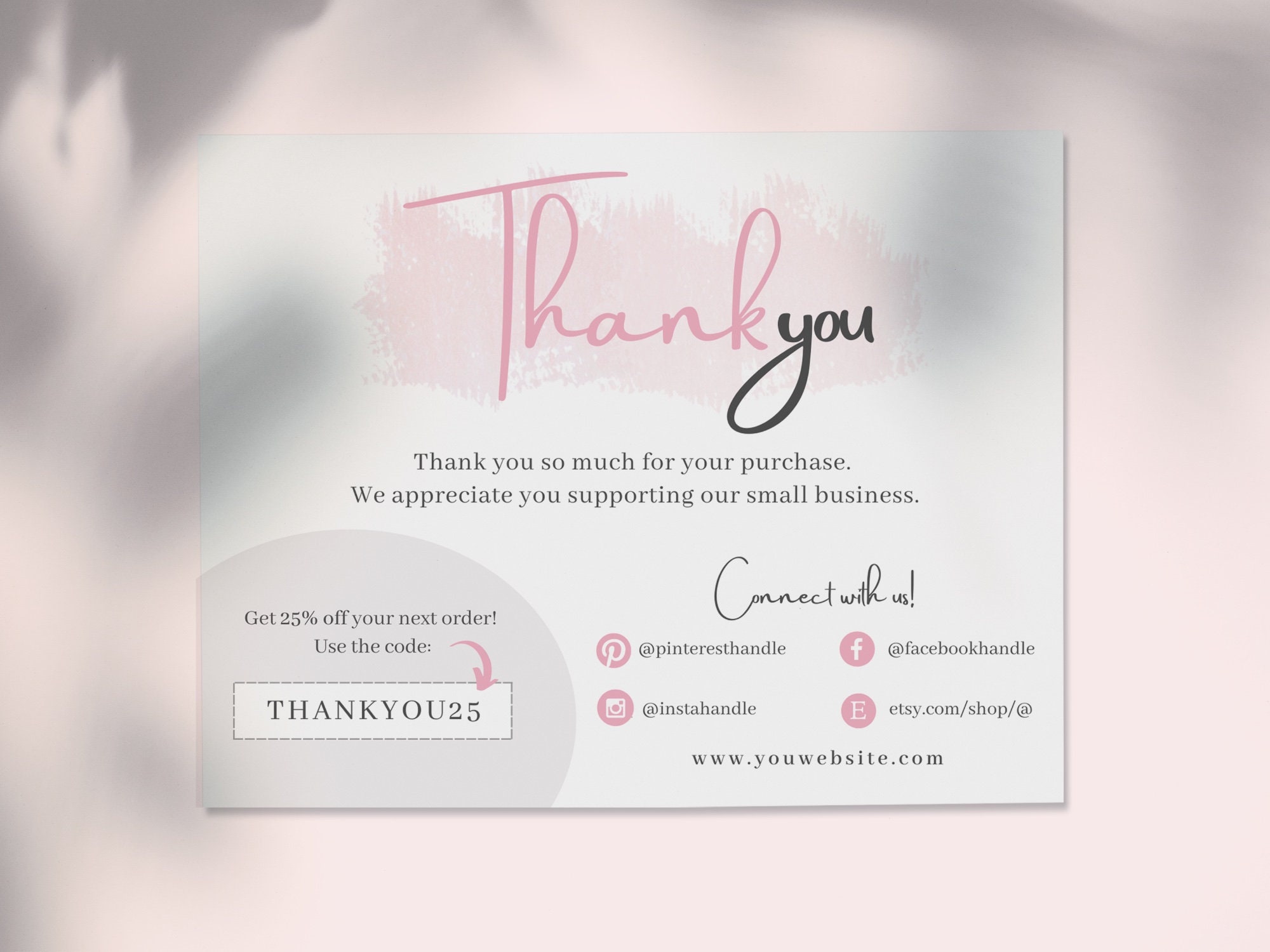 Business Thank You Page Template Fully Editable on CANVA Easy to ...