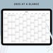 2025 One Page Year-at-a-glance Calendar, Year Planner Template ...