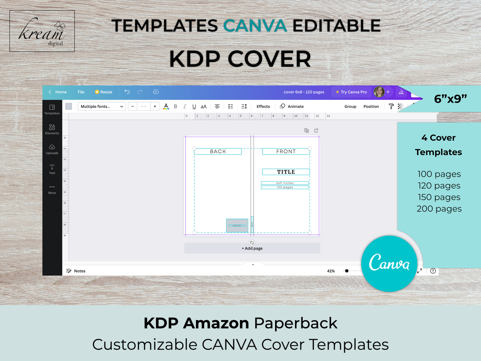 Kdp Hard Cover Template - Etsy