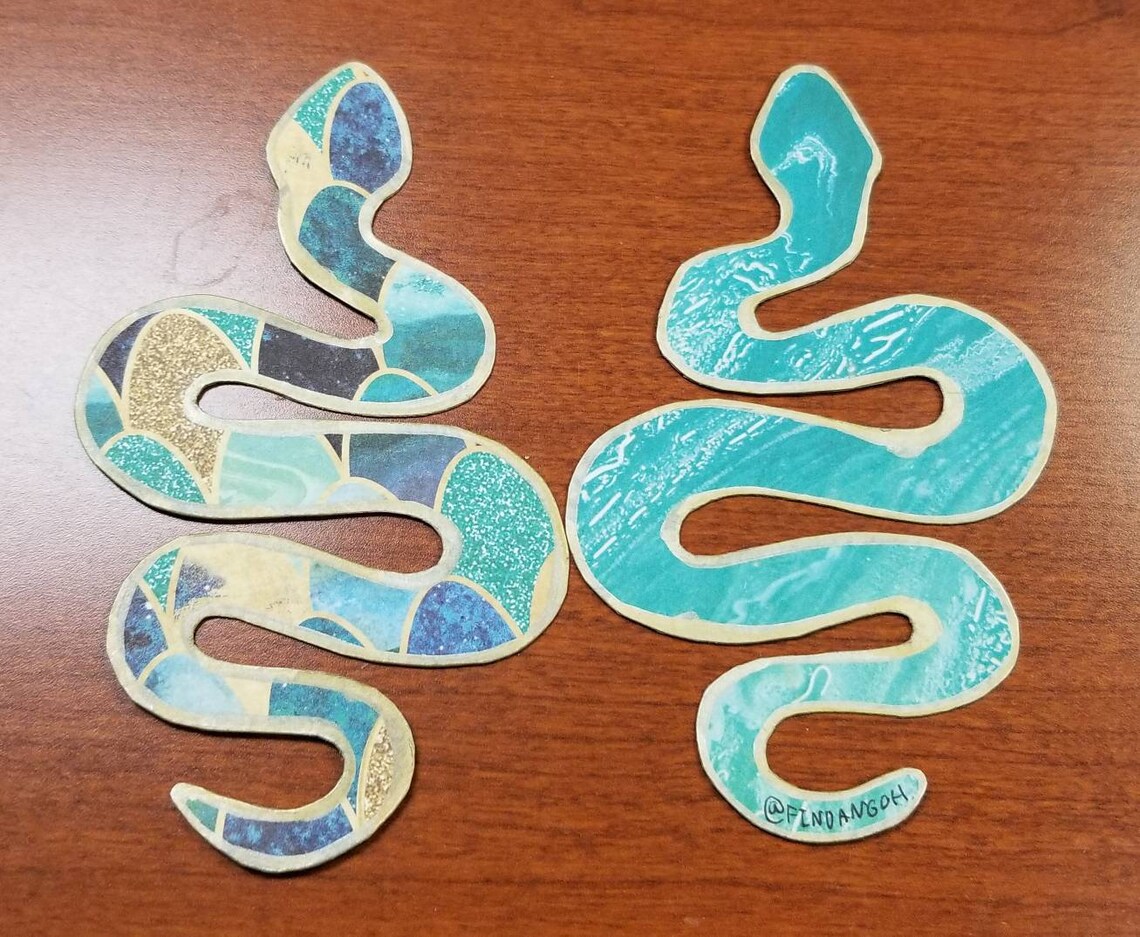 Snake Double-sided Bookmarks - Etsy