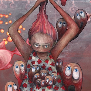 Complications Art Print Pop Surrealism Painting by Lotte - Etsy