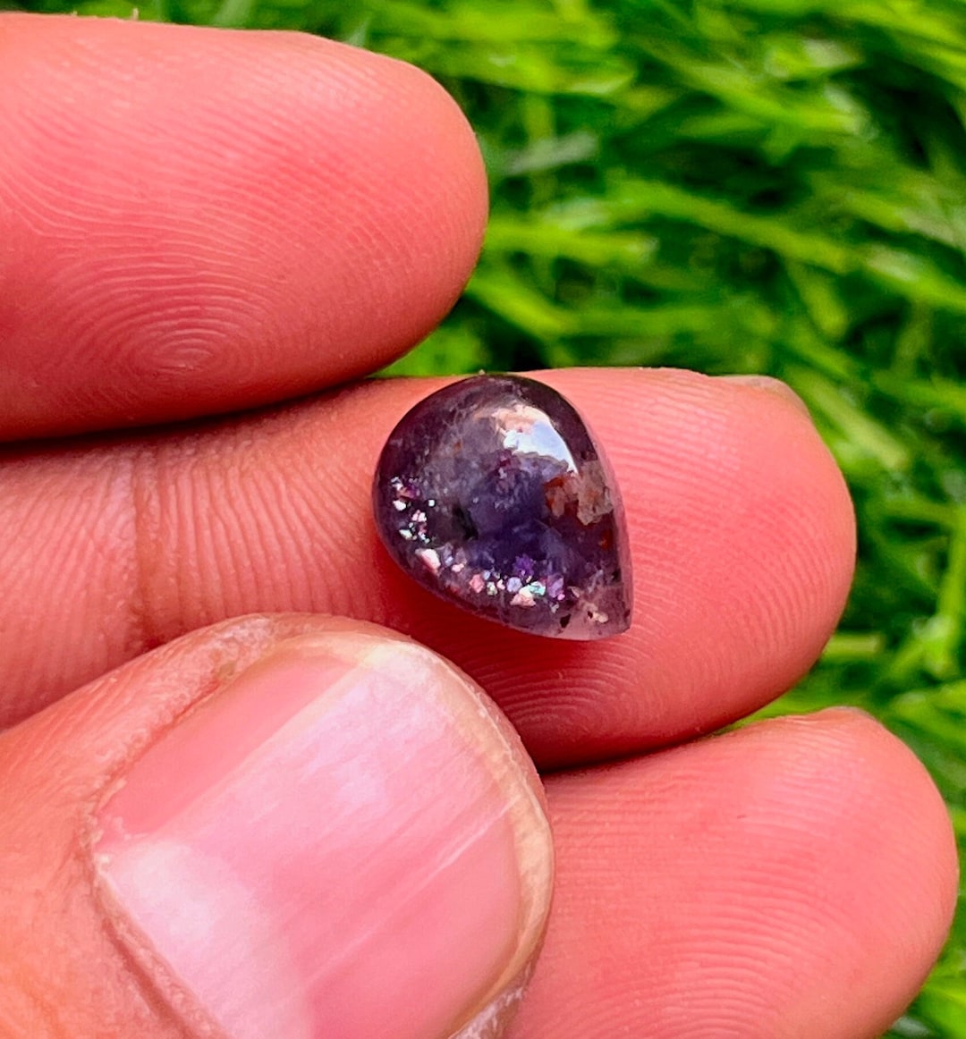 Blood Shoot Iolite Sunstone ,natural Iolite Sunstone Cabochon, Pear ...