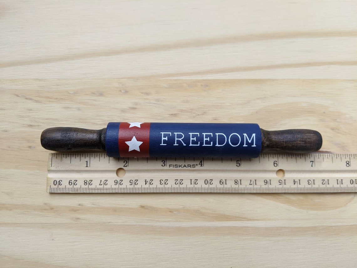Patriotic Mini Rolling Pin / Tray Decor / Memorial Day / July | Etsy