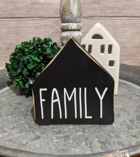 Chunky House Sign / Wood House / Tier Tray Decor / Farmhouse / | Etsy