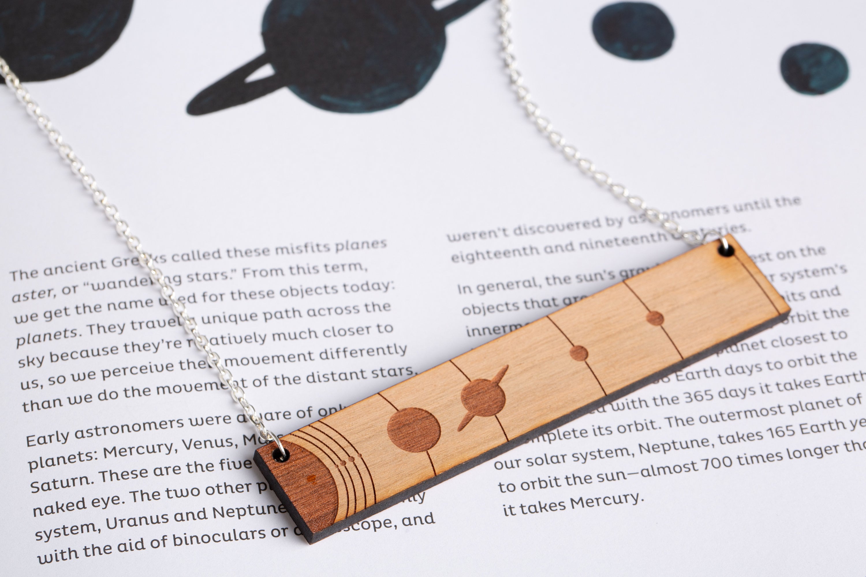 Solar System Necklace, Astronomical Jewellery - Etsy
