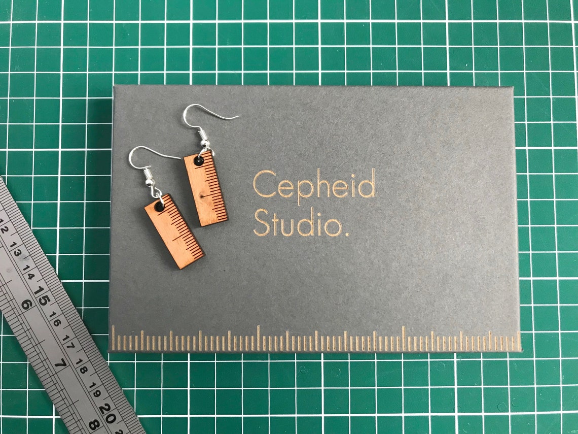 Ruler Earrings, Sewing Jewellery - Etsy