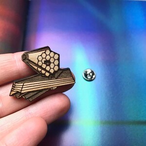 Wooden JWST Pin Badge, James Webb Space Telescope Lapel Pin - Etsy