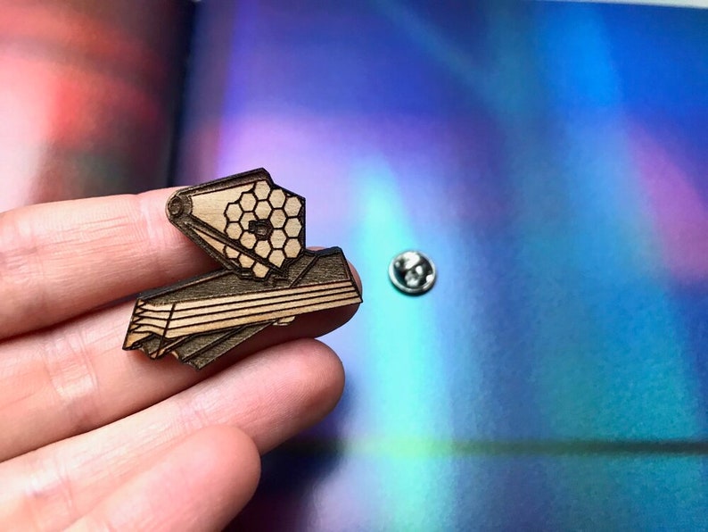 Wooden JWST Pin Badge James Webb Space Telescope Lapel Pin | Etsy