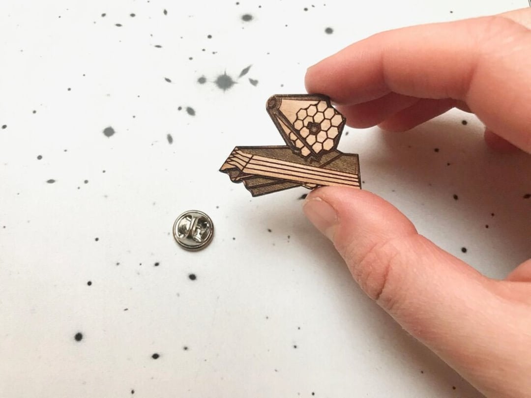 Wooden JWST Pin Badge, James Webb Space Telescope Lapel Pin - Etsy