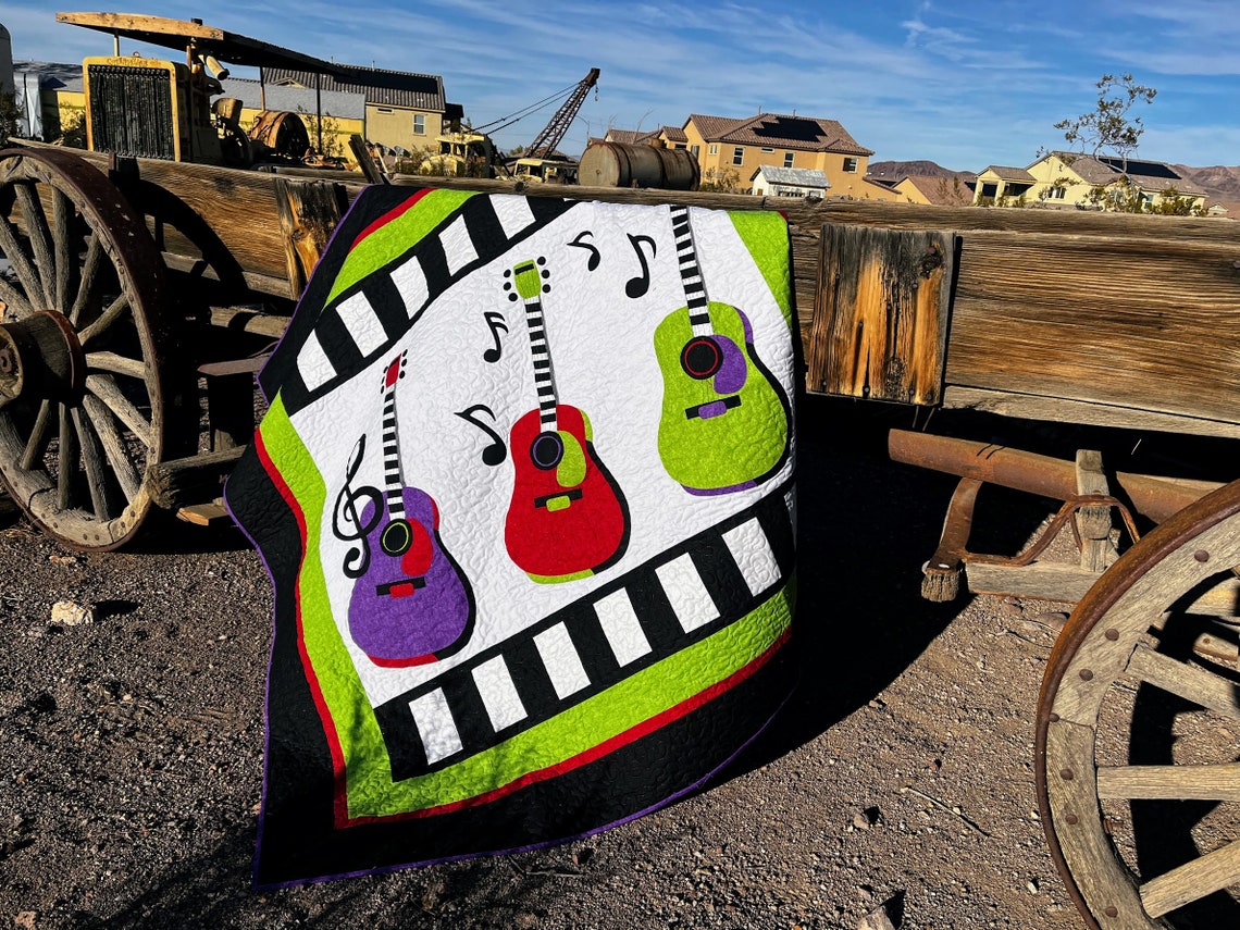 Guitar Obsession Quilt PDF Pattern - Etsy