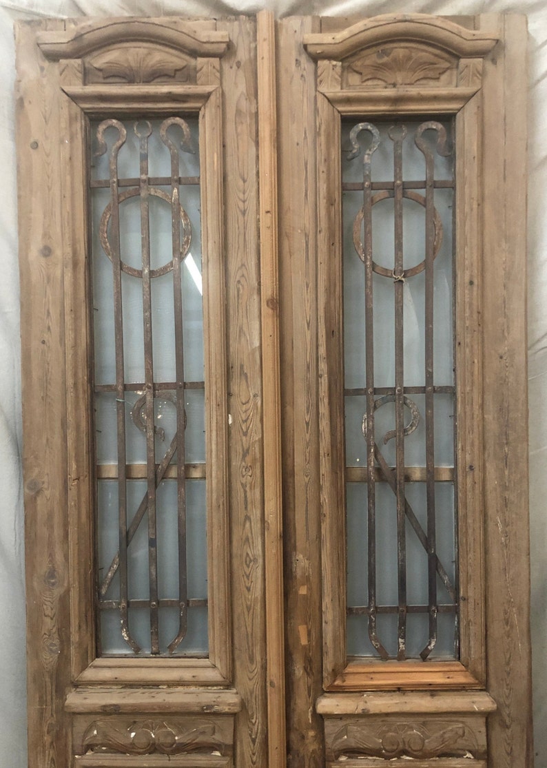 Antique Panel Doors 91.75x40.5 With Iron C091 - Etsy
