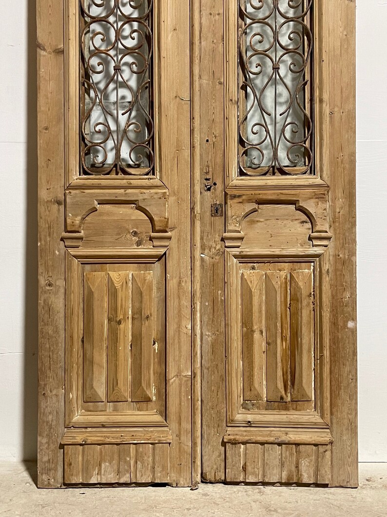 Antique French Panel Doors With Metal 100.5 X 44 I015 - Etsy