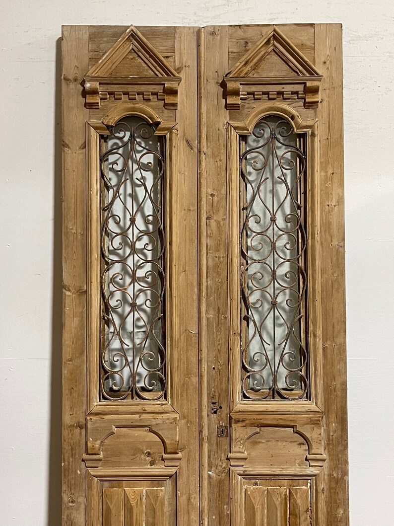 Antique French Panel Doors With Metal 100.5 X 44 I015 - Etsy