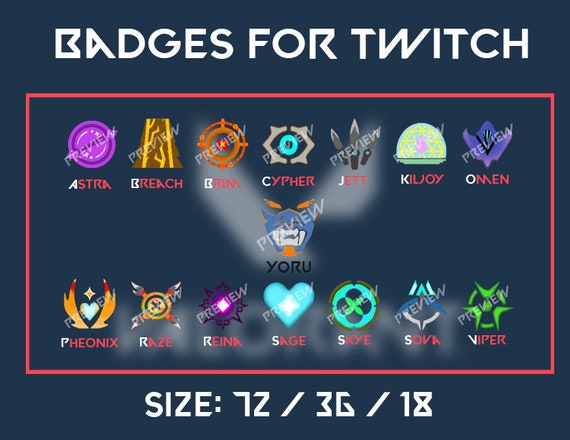 Badges for Twitch / Valorant Badges for Twitch / Subscription - Etsy