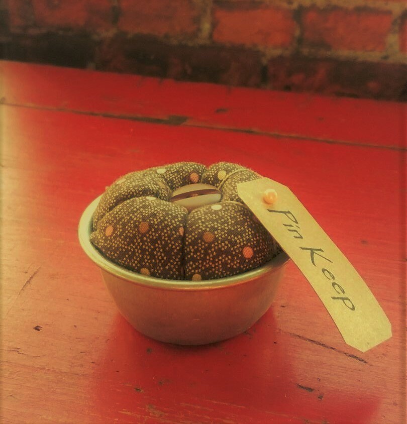 Primitive Pin Keep in Vintage Tart Tin Make Do Pincushion - Etsy