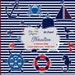 Scrapbook Nautical Blue and Red Digital Art - Etsy