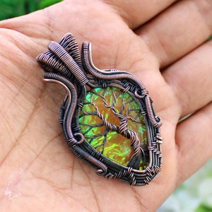 Tree of Life Australian Triplet Opal Pendant Copper Wire Wrapped ...