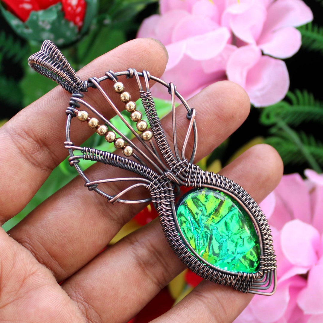 Australian Triplet Opal Pendant Opal Copper Wire Wrapped Pendant Copper ...