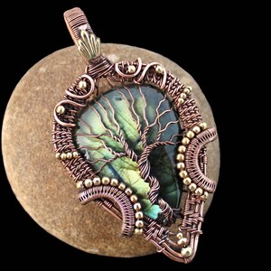 Natural Labradorite Pendant Labradorite Wire Wrapped Pendant Tree ...