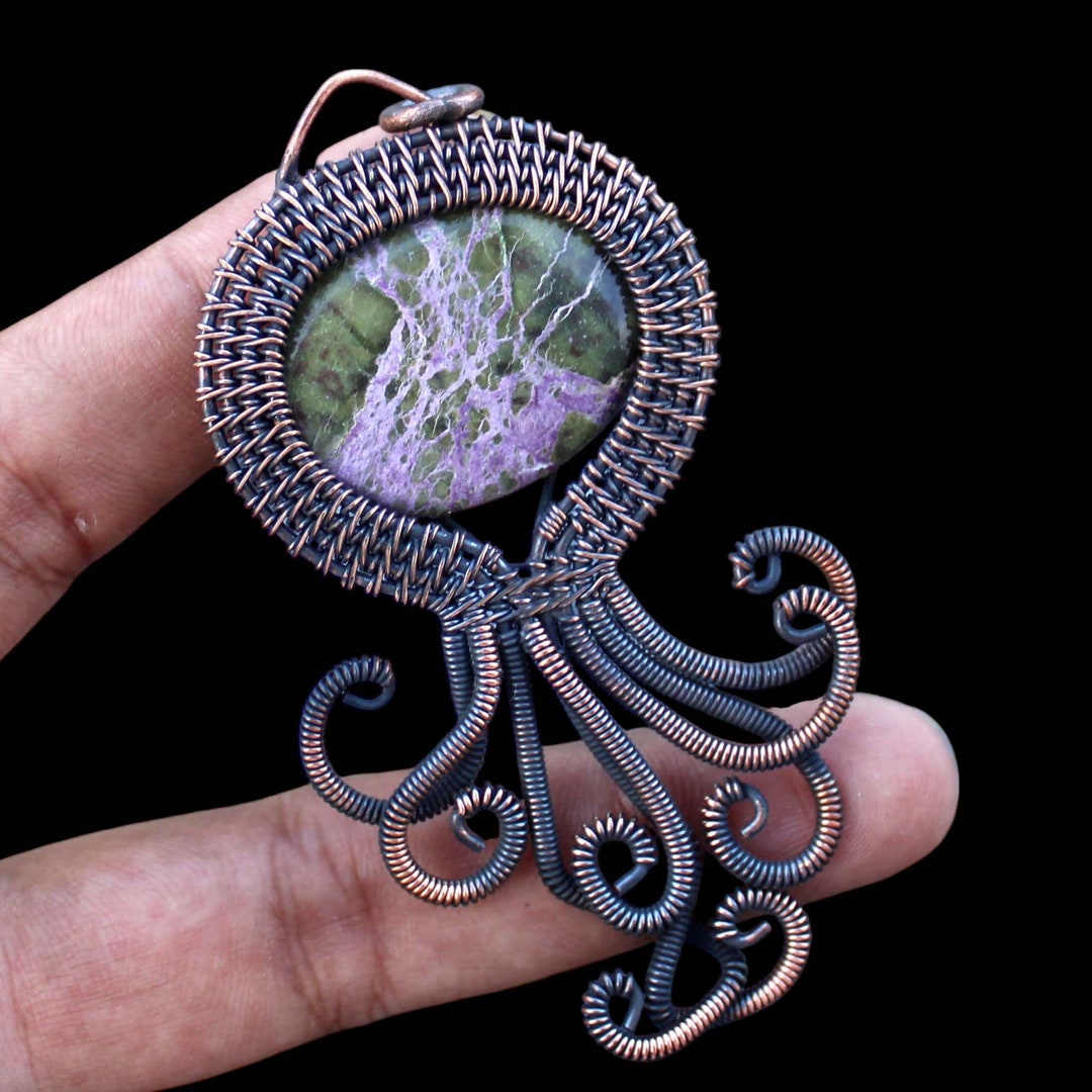Copper Wire Pendant Wire Wrapped Octopus Pendant Copper Wire Wrapped ...