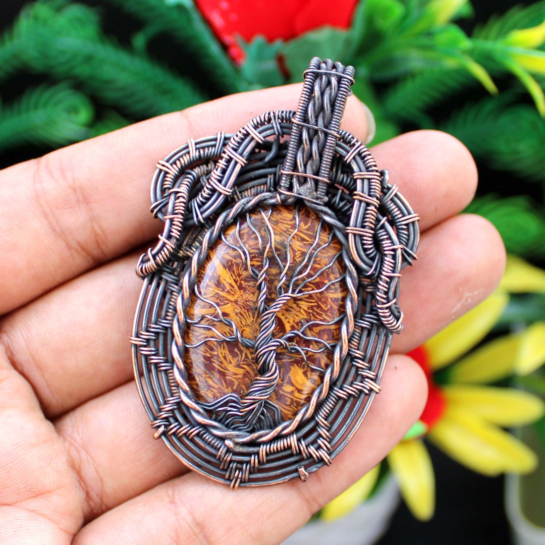 Tree of Life Pendant Mariam Jasper Wire Wrapped Pendant Mariam Jasper ...