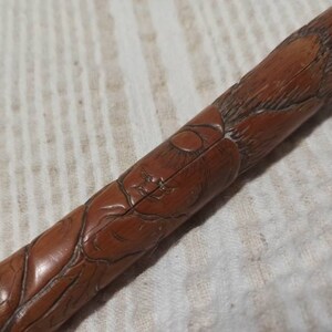 JAPANESE Meiji Period Walking Cane Hand Carved Bamboo Walking Stick ...