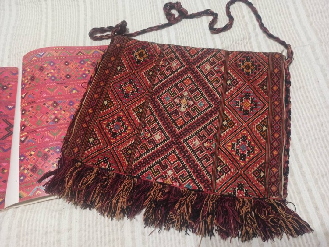 C1860s CRETAN tagari Bag Handwoven, Hand Embroidered Bag Traditional ...