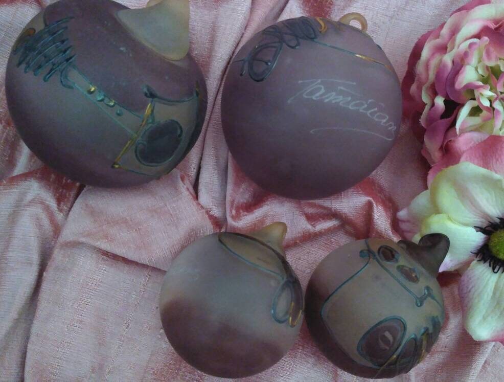ION Tamaian!! ~ Art Glass Balls ~sculptures~ Signed by the Artist ...