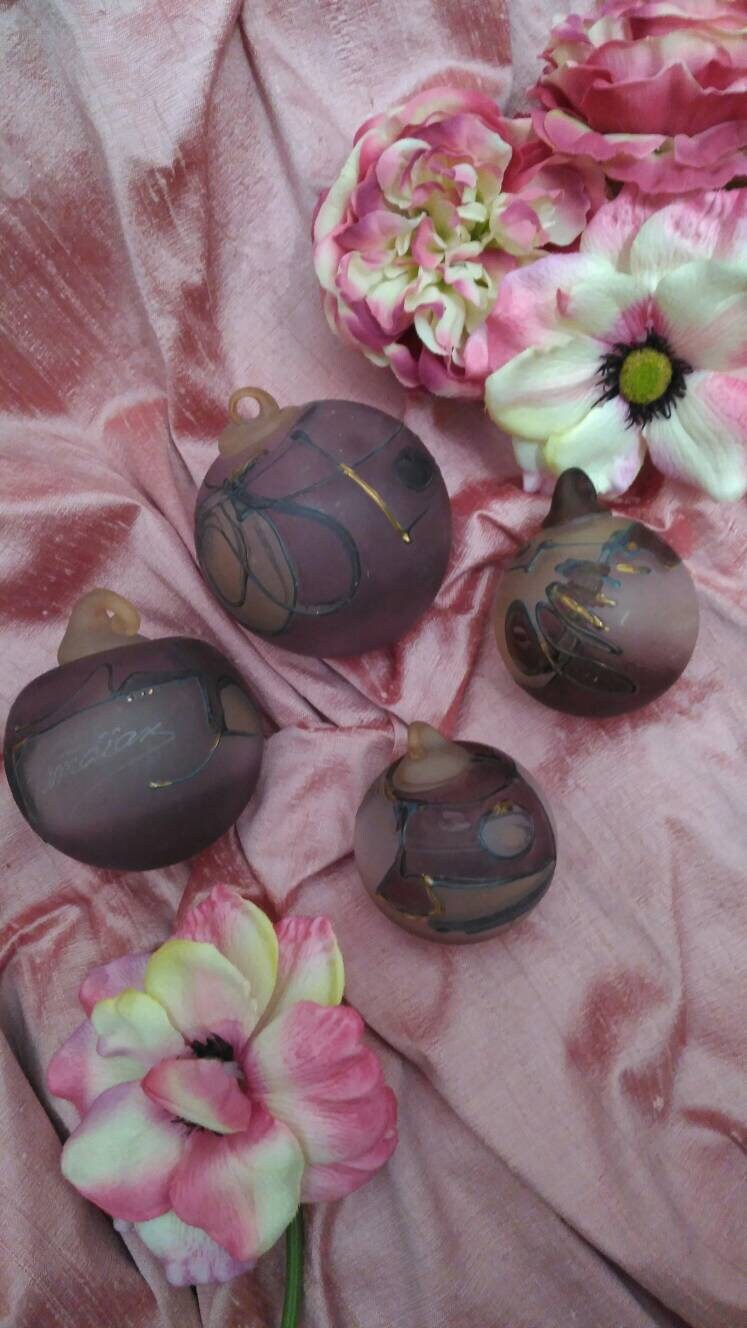 ION Tamaian!! ~ Art Glass Balls ~sculptures~ Signed by the Artist ...