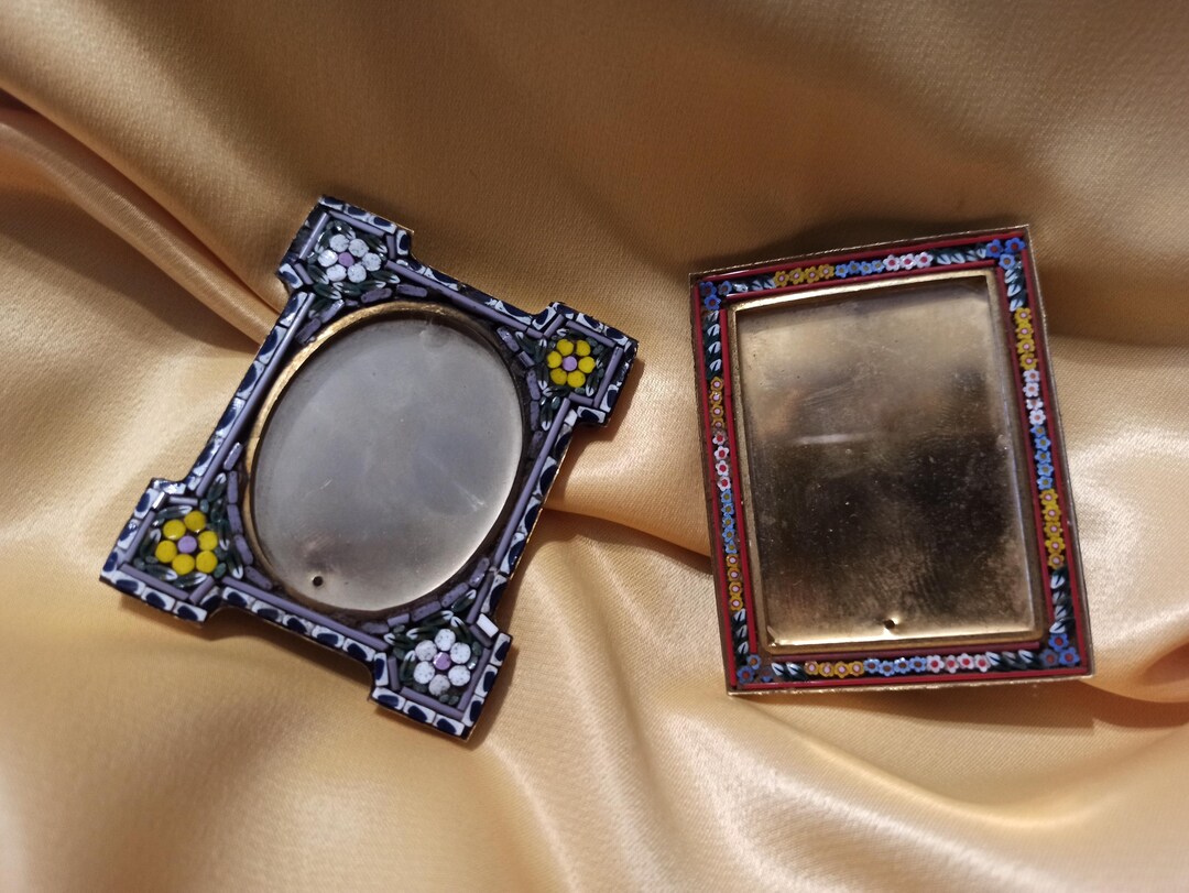 ITALIAN Micro Mosaic Frame Handmade Frame Circa 1950s Set of Two Pieces ...