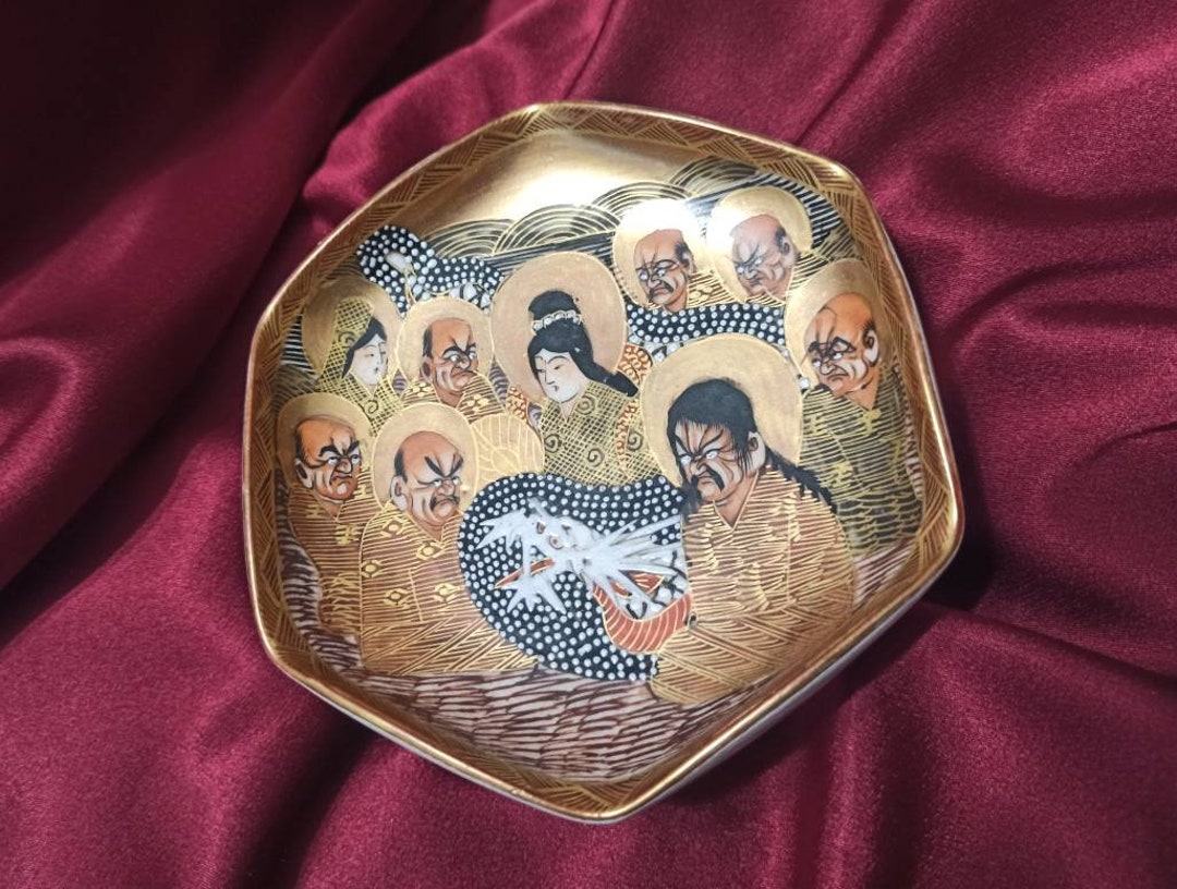 JAPANESE Satsuma Plate !! Signed Meiji Period ~ HAND Painted Plate With ...